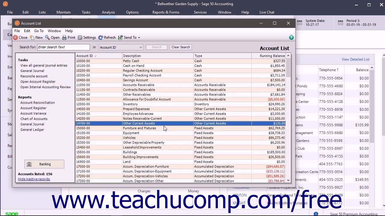 Sage 50 2018 Tutorial Assets and Liabilities Sage Training