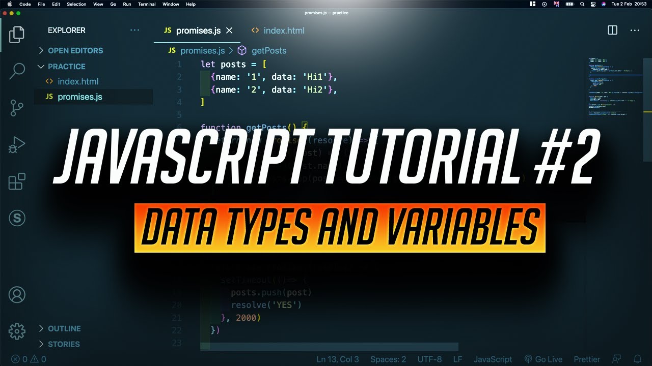 Data Types, Variables and Console.log in Javascript | Beginner JS Tutorial #2