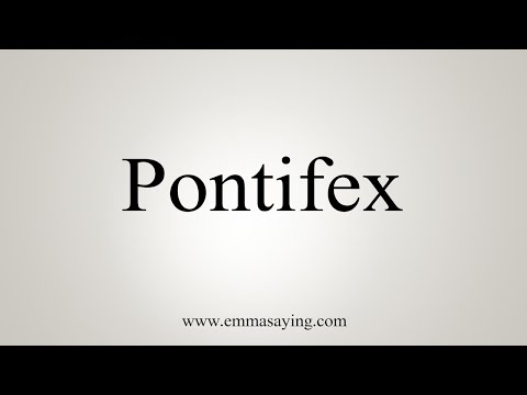 How To Say Pontifex