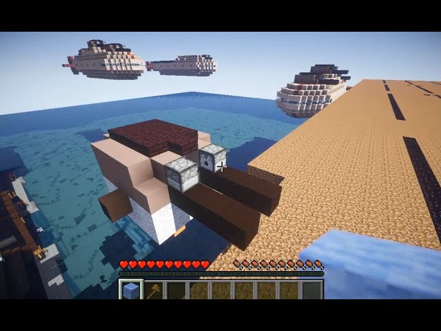 Working Air Warship with TNT Cannon turrets - Silver Empire Light ...