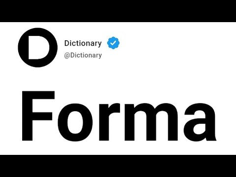 Forma Meaning In English