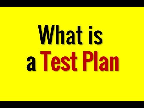 What is a test plan? - in 1 minute.