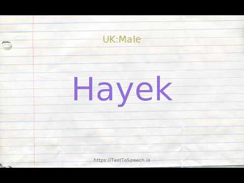 How to pronounce hayek
