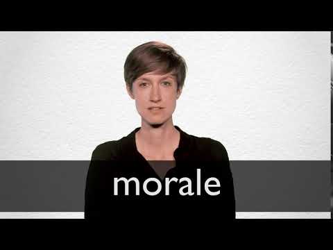 How to pronounce MORALE in British English