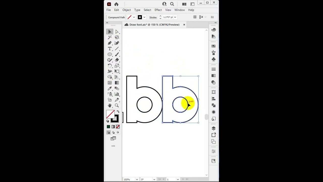 How to create the English alphabet abcd adobe Ai