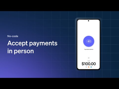 No-code: Accept payments in person