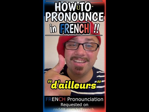d'ailleurs (besides, moreover etc.) pronounced in FRENCH│Correct & Natural French #shorts