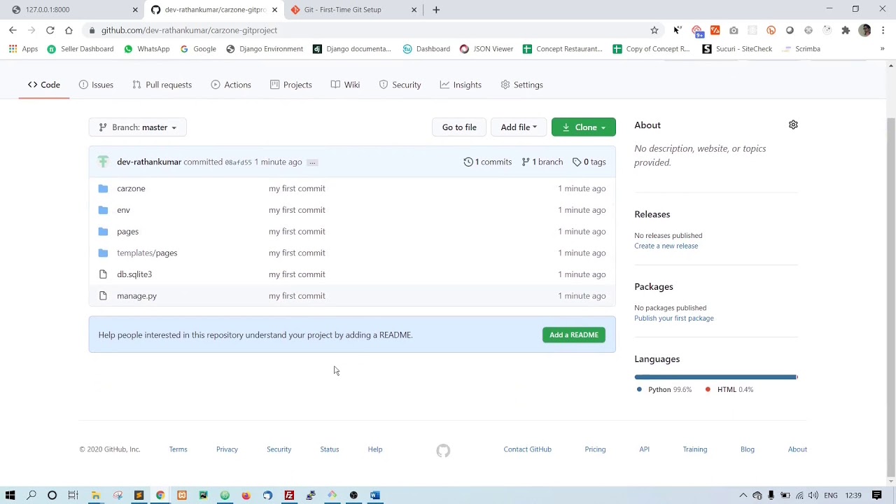 Python Django Project Based Course | 07 Git & GitHub