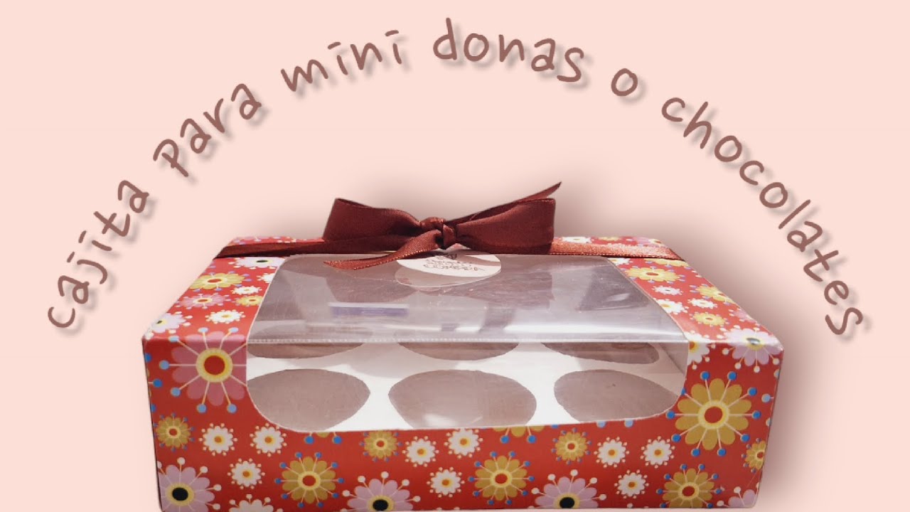 Cajita dulcera para  minidonas o chocolates . sin molde