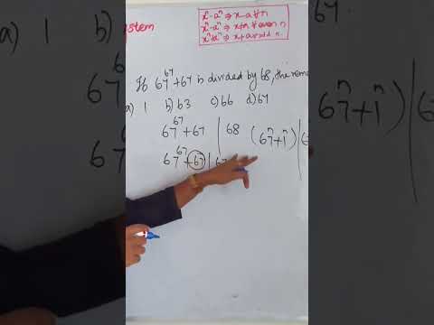 If 67^67 is divided by 68, the remainder is