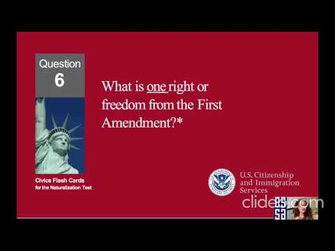 6 What is one right or freedom from the First Amendment -- speech