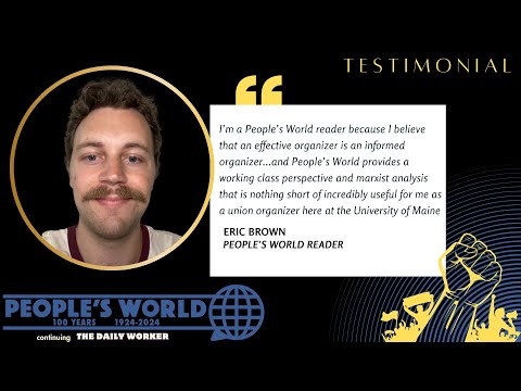 People's World Testimonial - Eric Brown