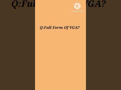 Full Form Of VGA?#tech #technology #video #shorts #interview