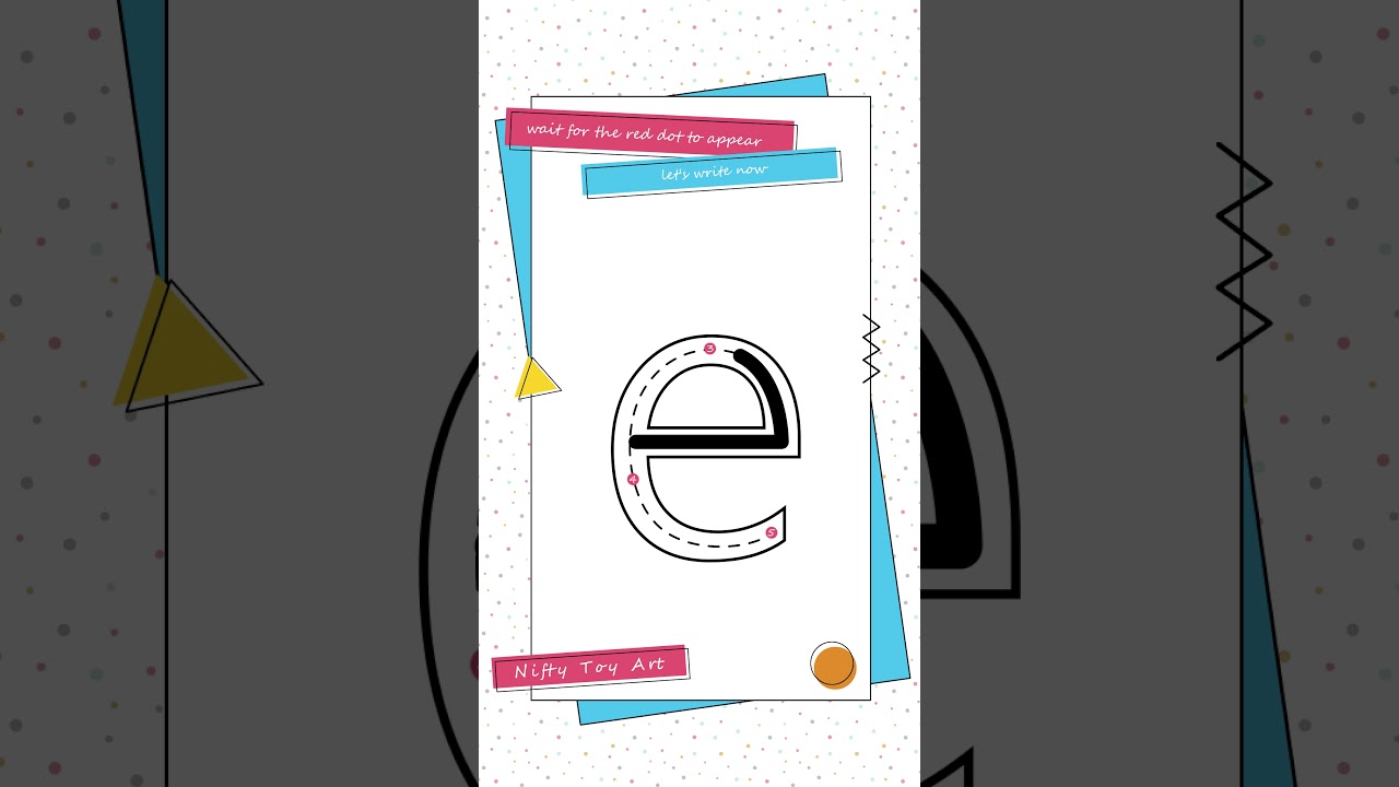 Write The Letter e Lowercase | Alphabet Writing Easy