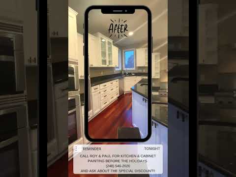 Cabinet Painting Before And After | Roy & Paul Painting | Troy, MI
