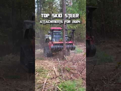 TOP SKID STEER ATTACHMENTS FOR 2024 💪 #skidsteer #heavyequipment