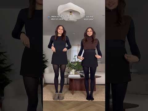 How to wear mini skirt in winter ✨🤭 Wearing or styling? 🤍 Subscribe for #styling #fashion