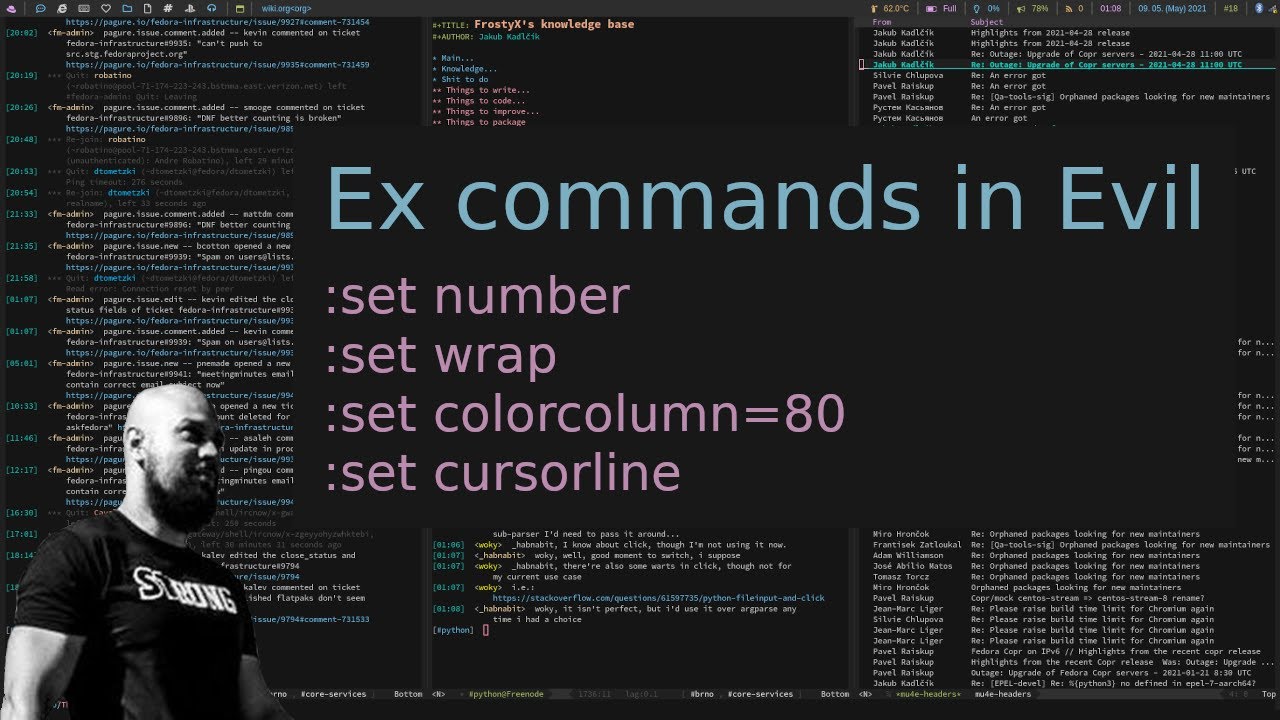 Using :set command in Emacs Evil mode