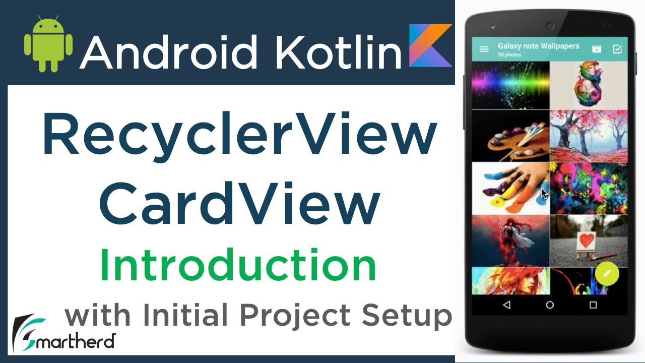 Android RecyclerView Tutorial and CardView Tutorial using Kotlin #3.1