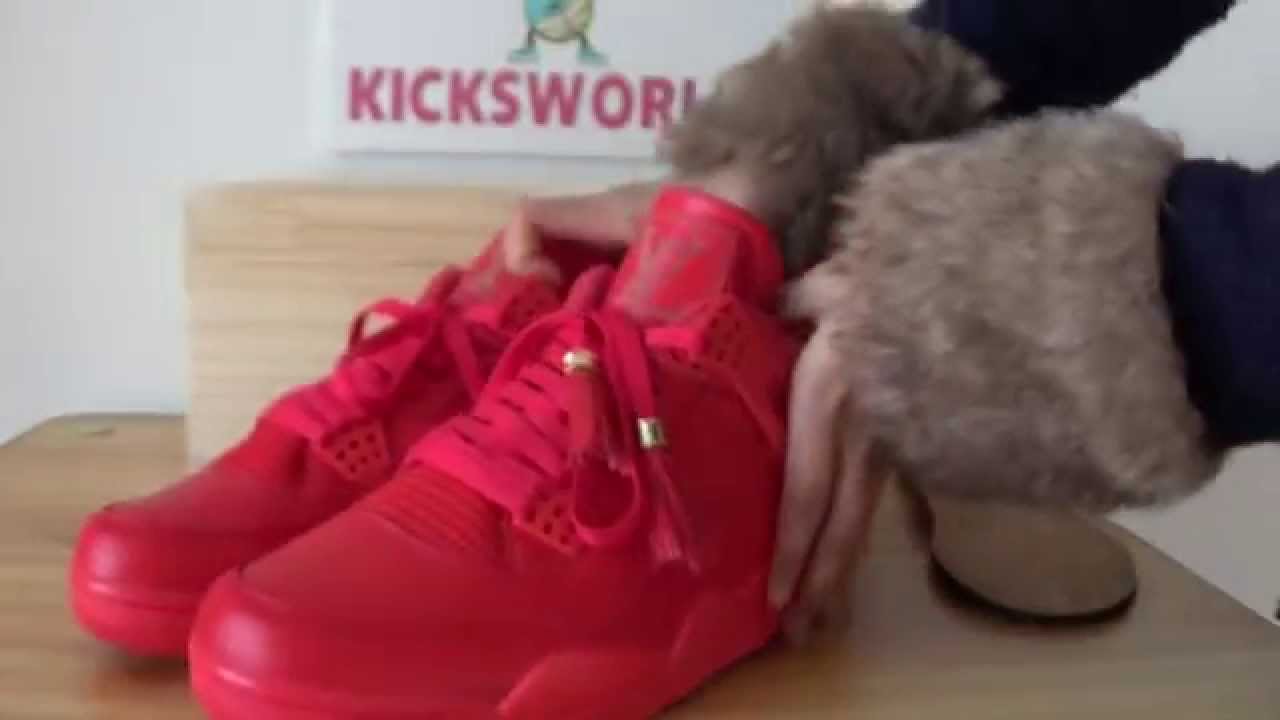Authentic Air Jordan 4 “Red Louis Vuitton Don”