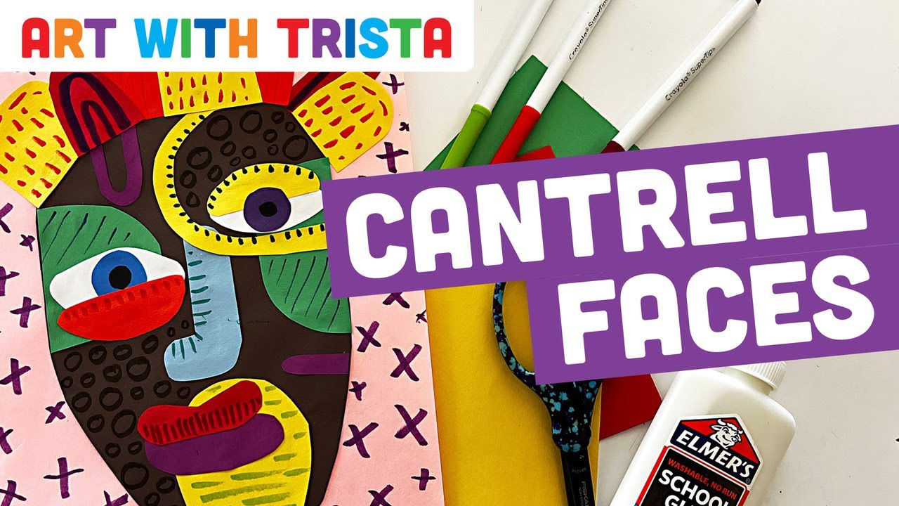 How to Make a Kimmy Cantrell Inspired Asymmetrical Face Collage Art Lesson - Art With Trista