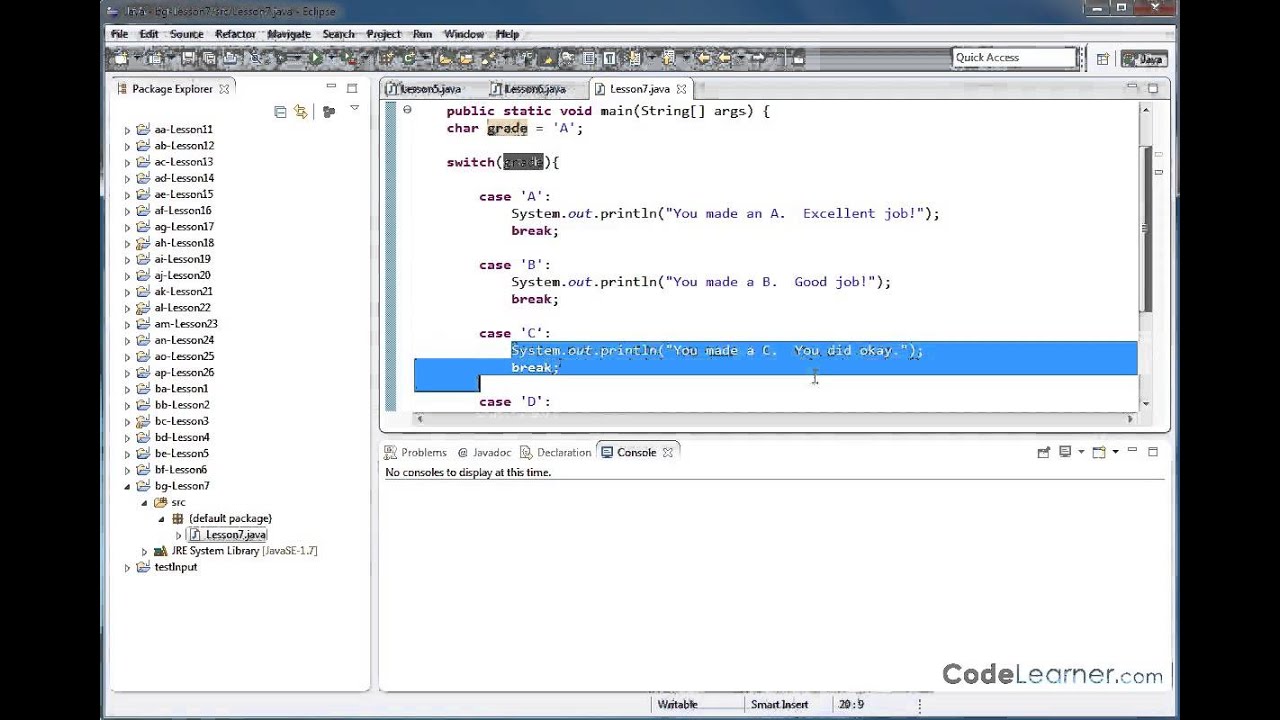 Mastering Java Programming 2 (Section 7 -The Switch Statement)