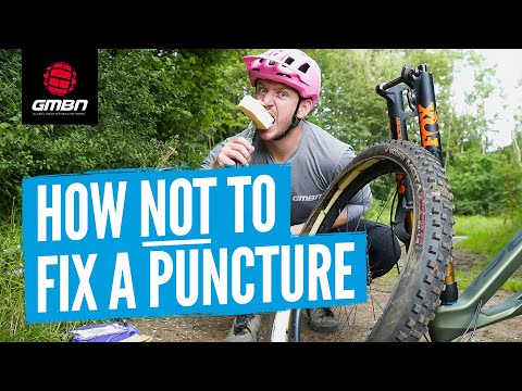 The Worst Ways To Fix A Flat Tyre | How Not To Fix A Mountain Bike Puncture