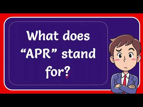 What does “APR” stand for?