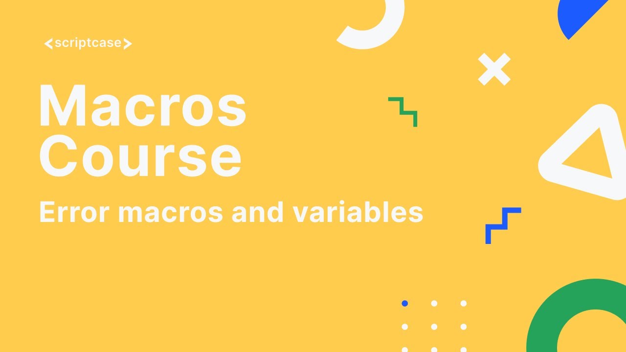 Scriptcase Macros: SQL Module ( sc_error_continue/delete/insert/update) - Error macros and variables