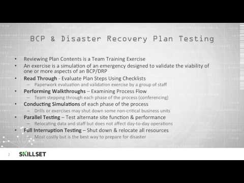 DRP - Disaster Recovery Plan Testing (CISSP Free by Skillset.com)