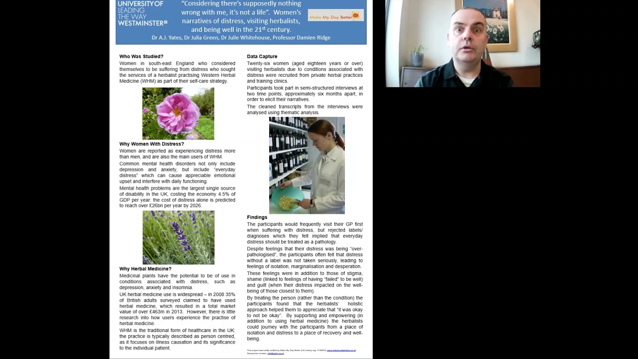 European Congress for Integrative Medicine: Dr A.J. Yates Poster Presentation - 6th November 2021