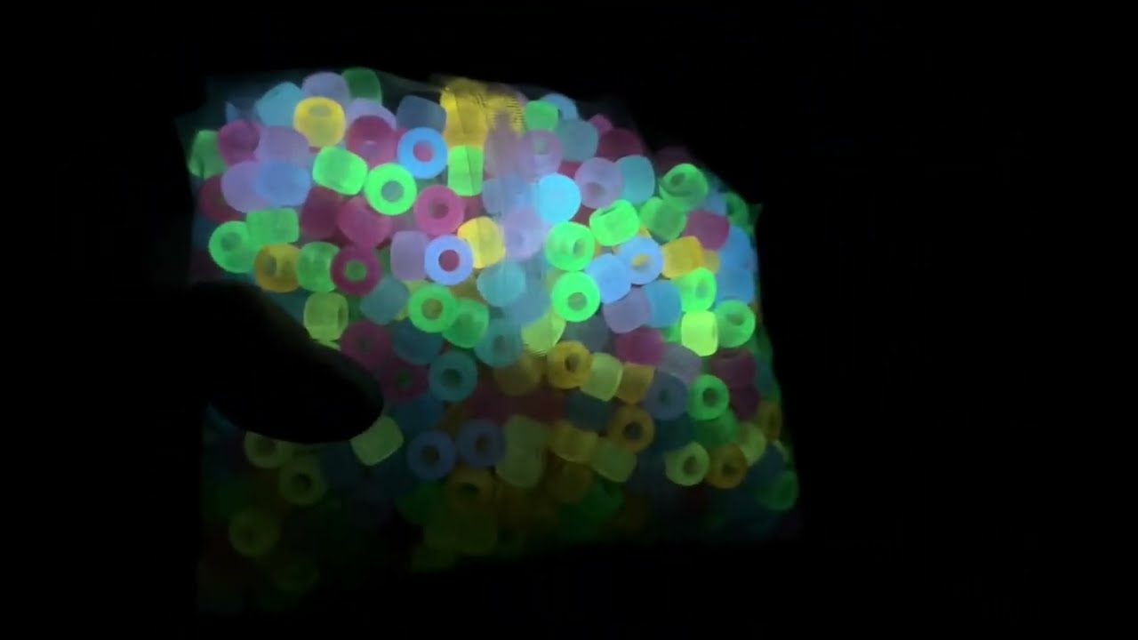 Glow-in-the-Dark Acrylic Pony Beads – Perfect for DIY Jewelry & Crafts!