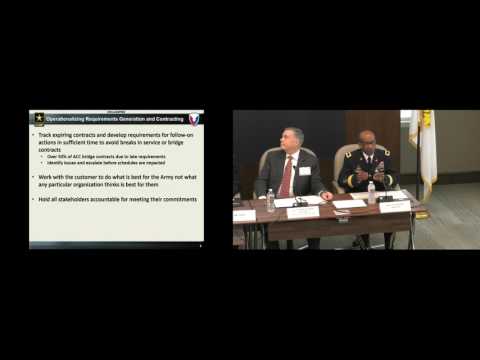 2017 Army Contracts Hot Topic - Panel 2 - Operationalizing Requirements Generation and Contracting