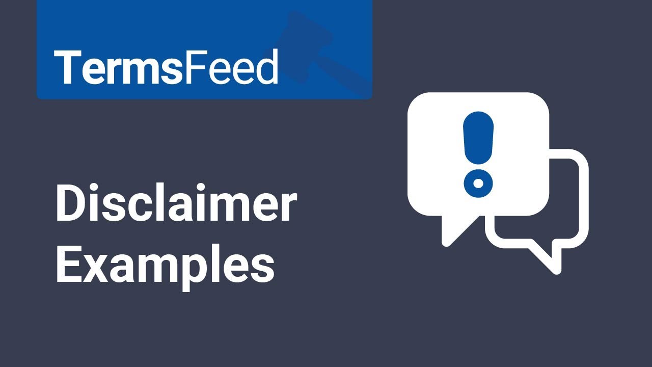 Disclaimer Examples