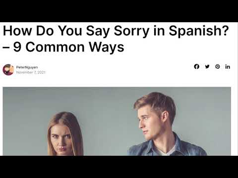 How Do You Say Sorry in Spanish? – 9 Common Ways