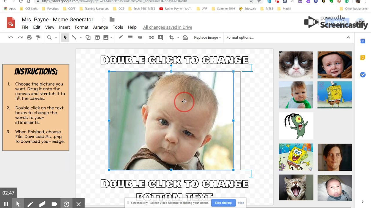 How to use the meme generator