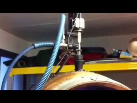 Wine barrel clean system tecnovap steam and water