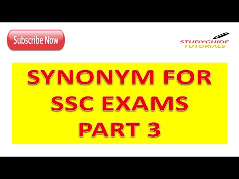 SYNONYMS FOR SSC EXAMS PART 3