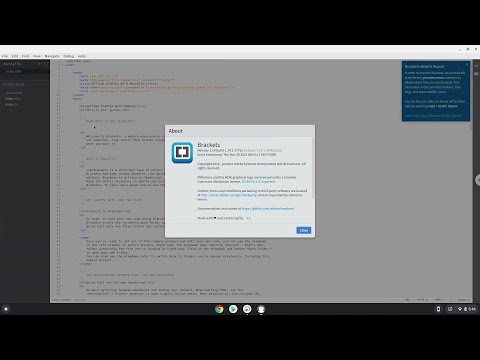 How to install Brackets code editor on a Chromebook