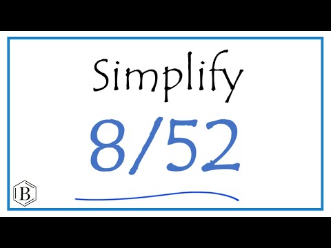 How to Simplify the Fraction 8/52
