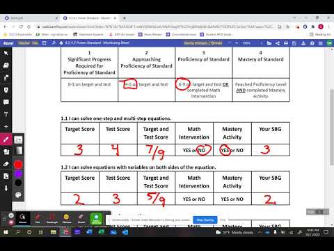 CMS 8th Grade Math Standards Based Grading