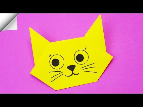 Origami CAT easy DIY paper crafts Origami CAT face