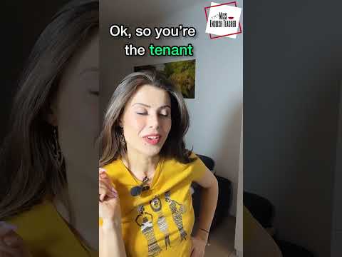 Are you a landlord or a tenant?#learnenglish #english #vocabulary