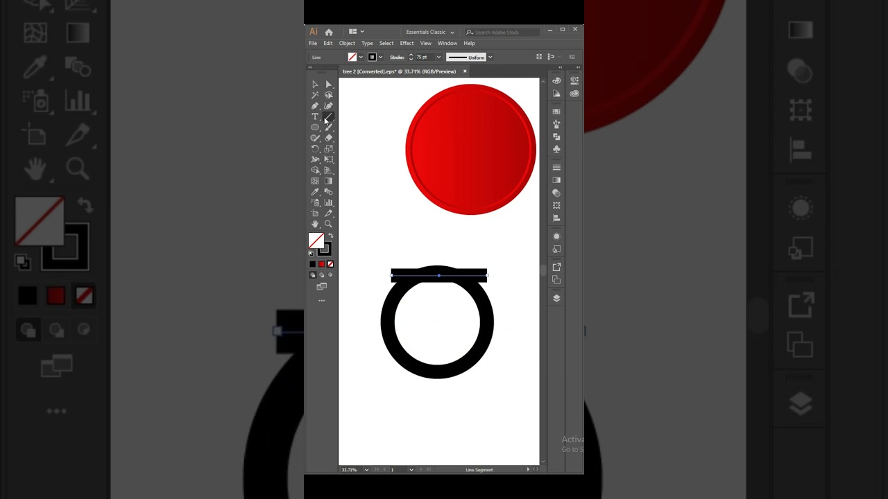 Power Button Icon Design - Adobe Illustrator #logodesign #logomaker #illustrator