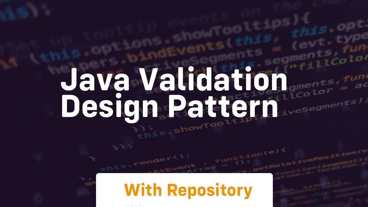 java validation design pattern