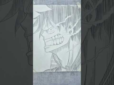 How To Draw Luffy Side Profile #shorts