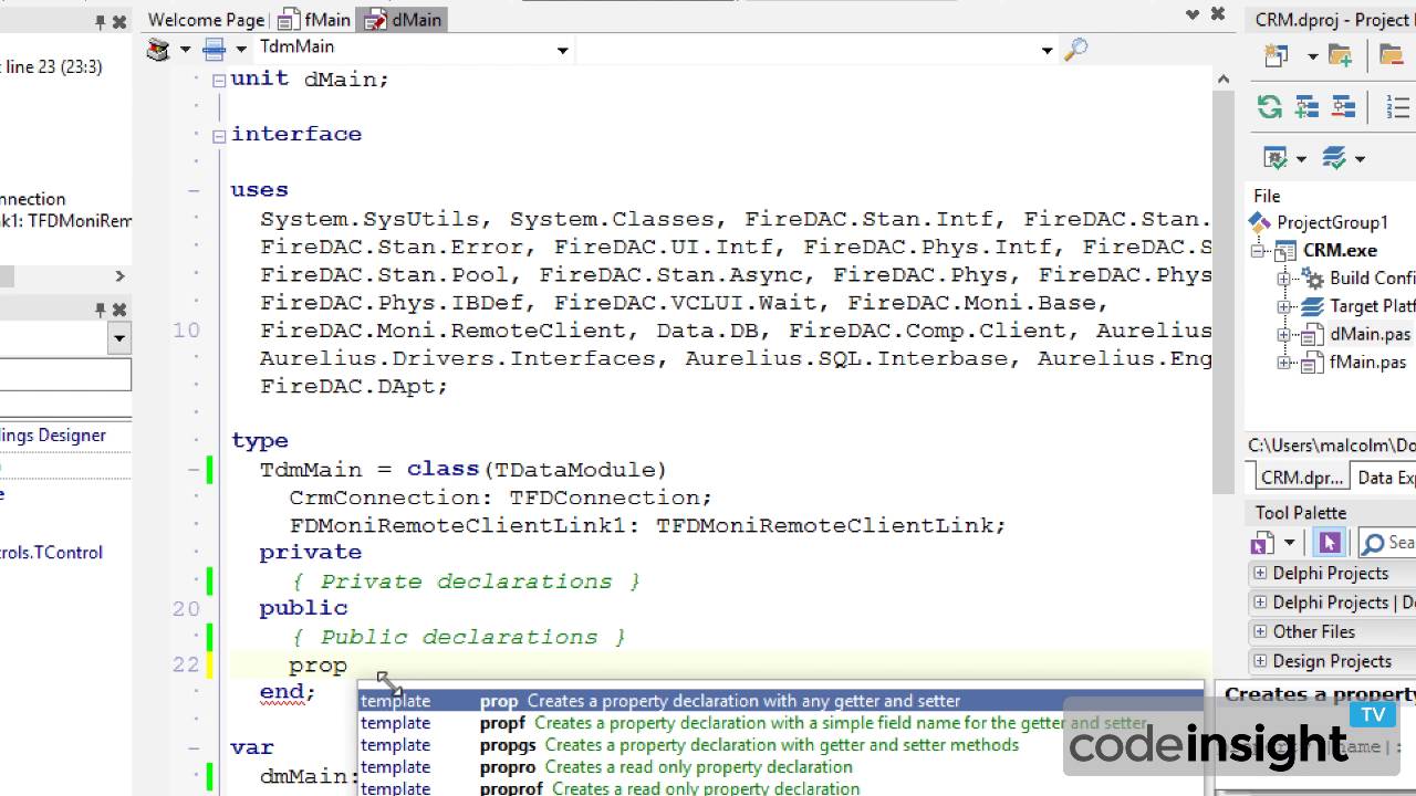CodeInsightTV - Storing your Objects in a DB Part 1 - Getting Started