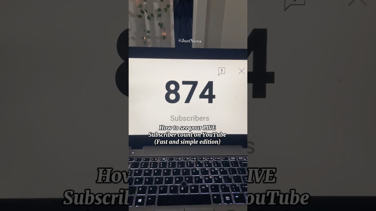 How to see your LIVE subscriber count on YOUTUBE ❤️🤍 #youtubeshorts #live #subscribe #tutorial