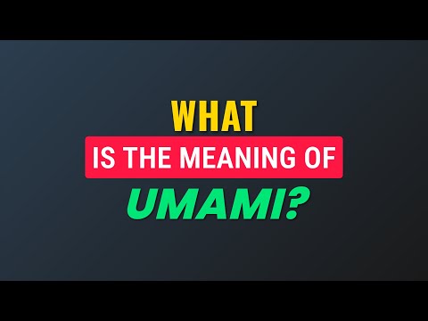 What is the meaning of Umami?