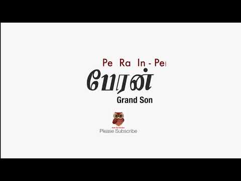 How to say Grand Son in Tamil | Learn Tamil | Tamil pronunciation